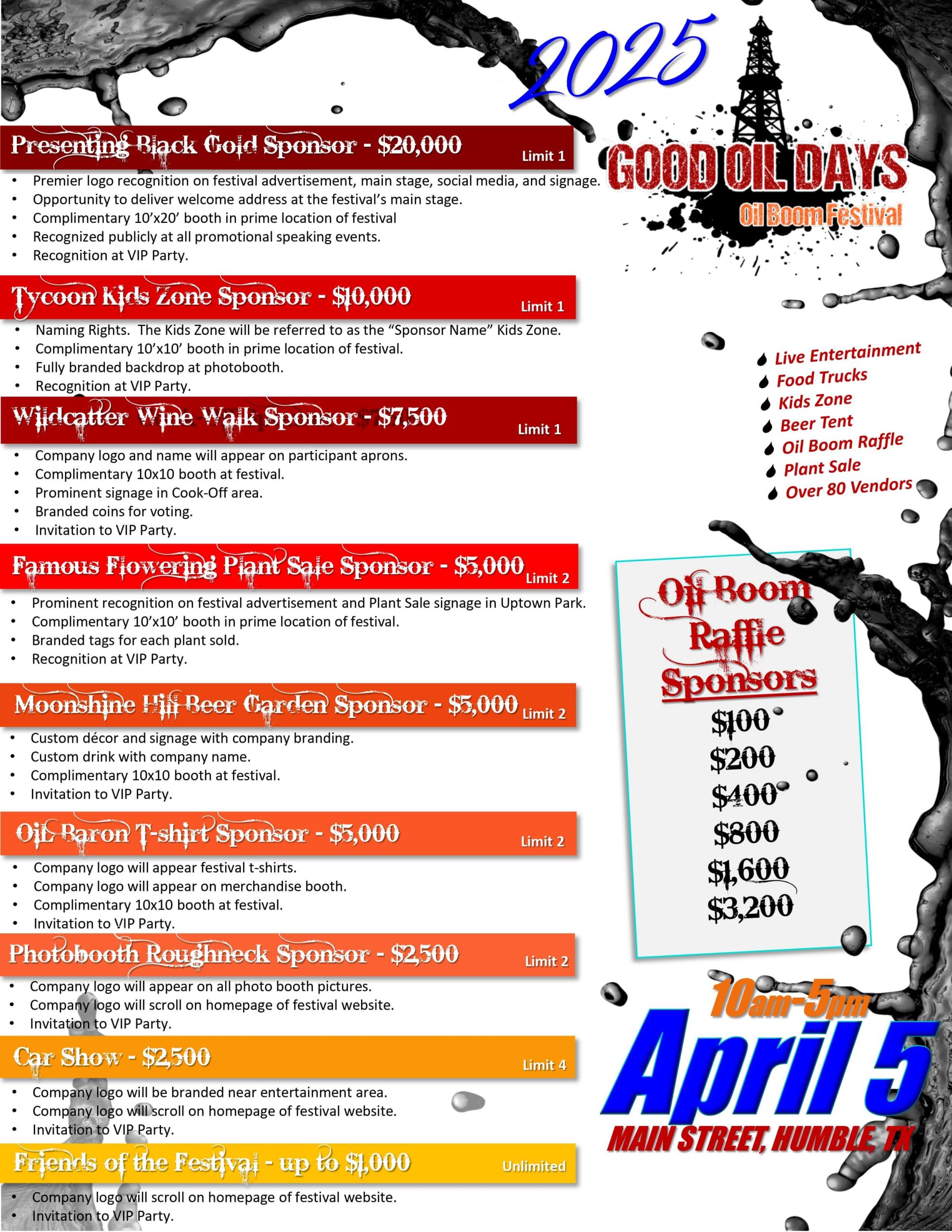 GOOD OIL DAYS SPONSORSHIP LEVELS 2025-page | Good Oil Days | Humble's ...